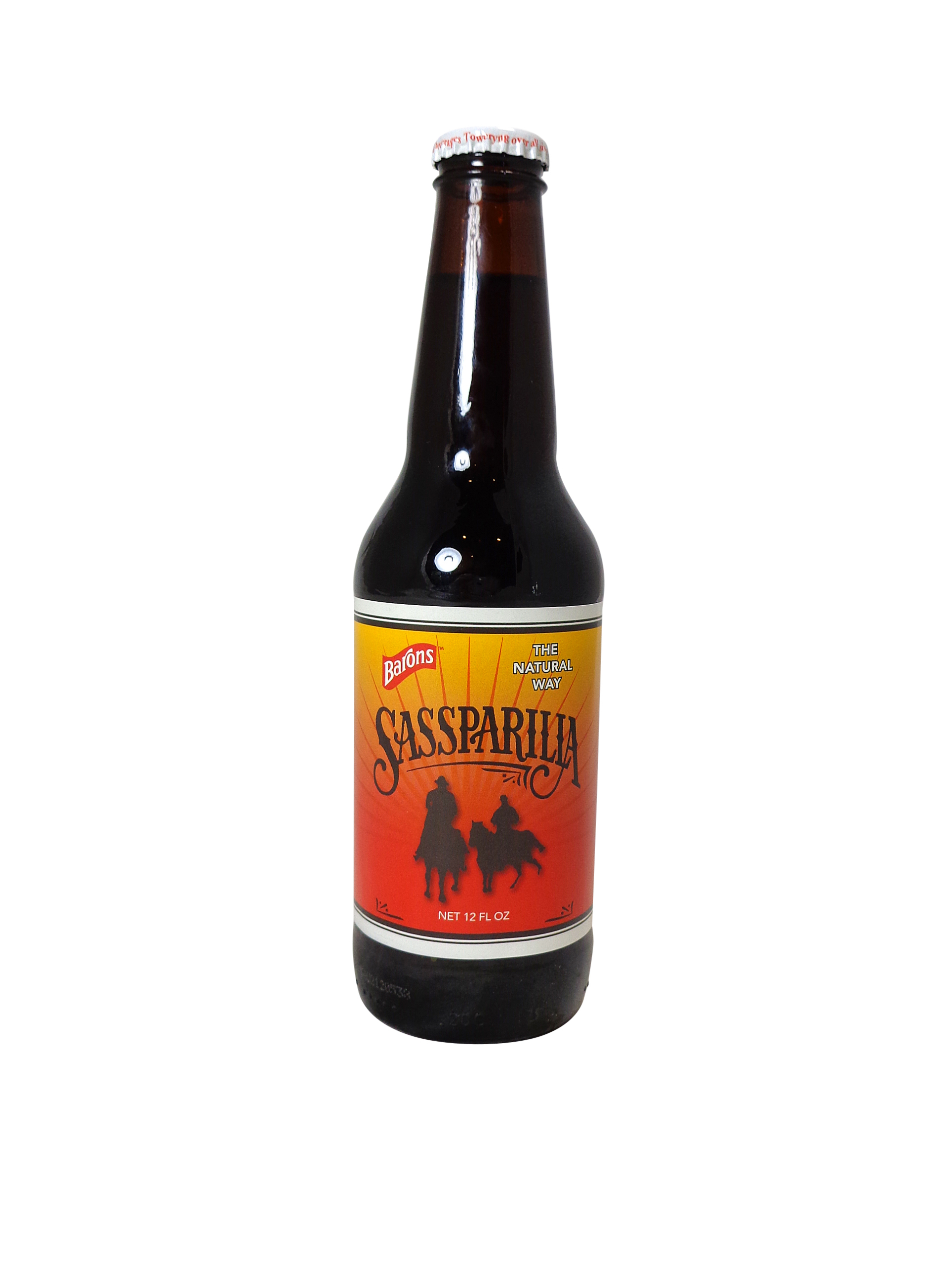 FRESH 12oz Barons Sarsaparilla soda pop - Soda Emporium